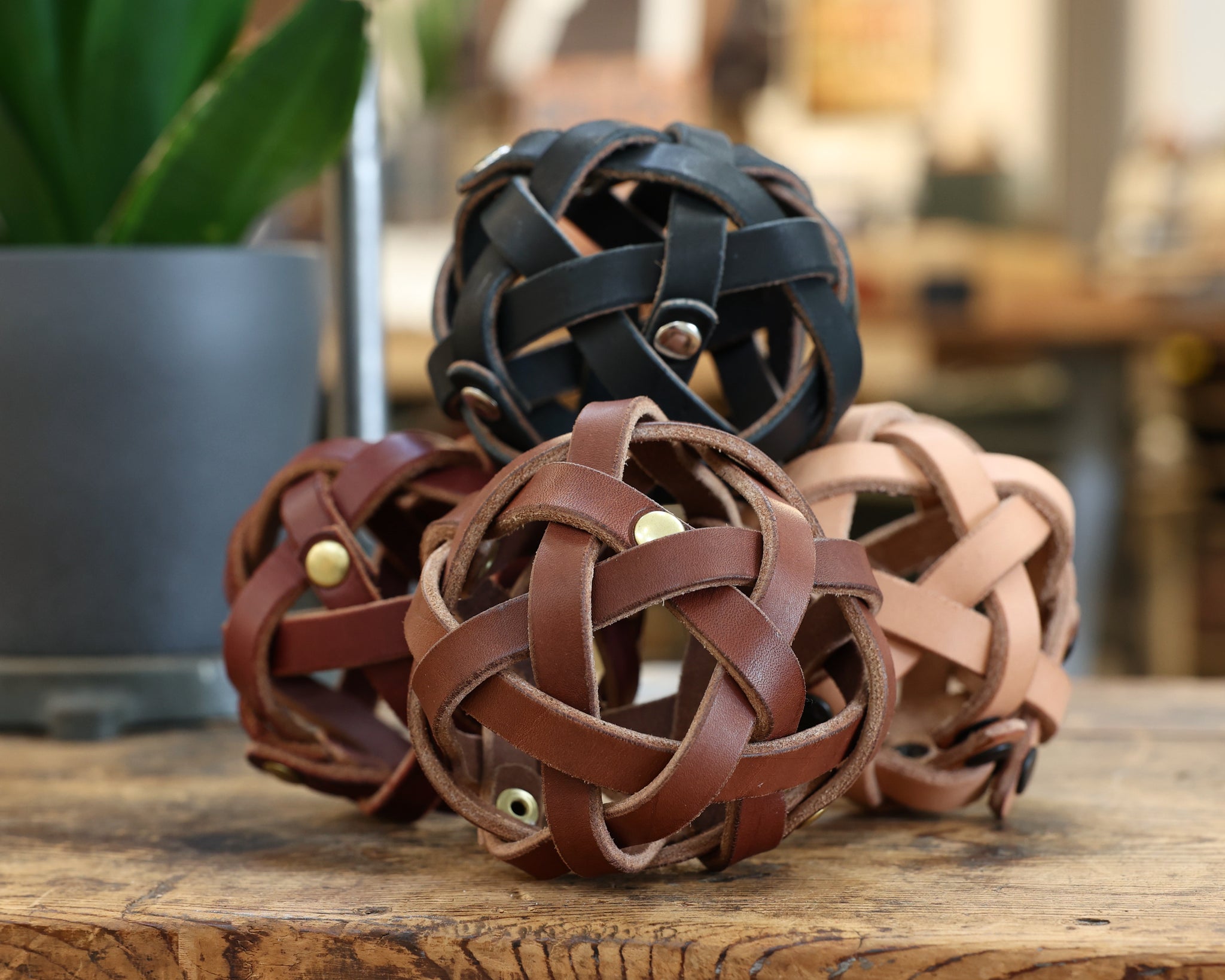 Woven Leather Ball – Werther Leather Goods
